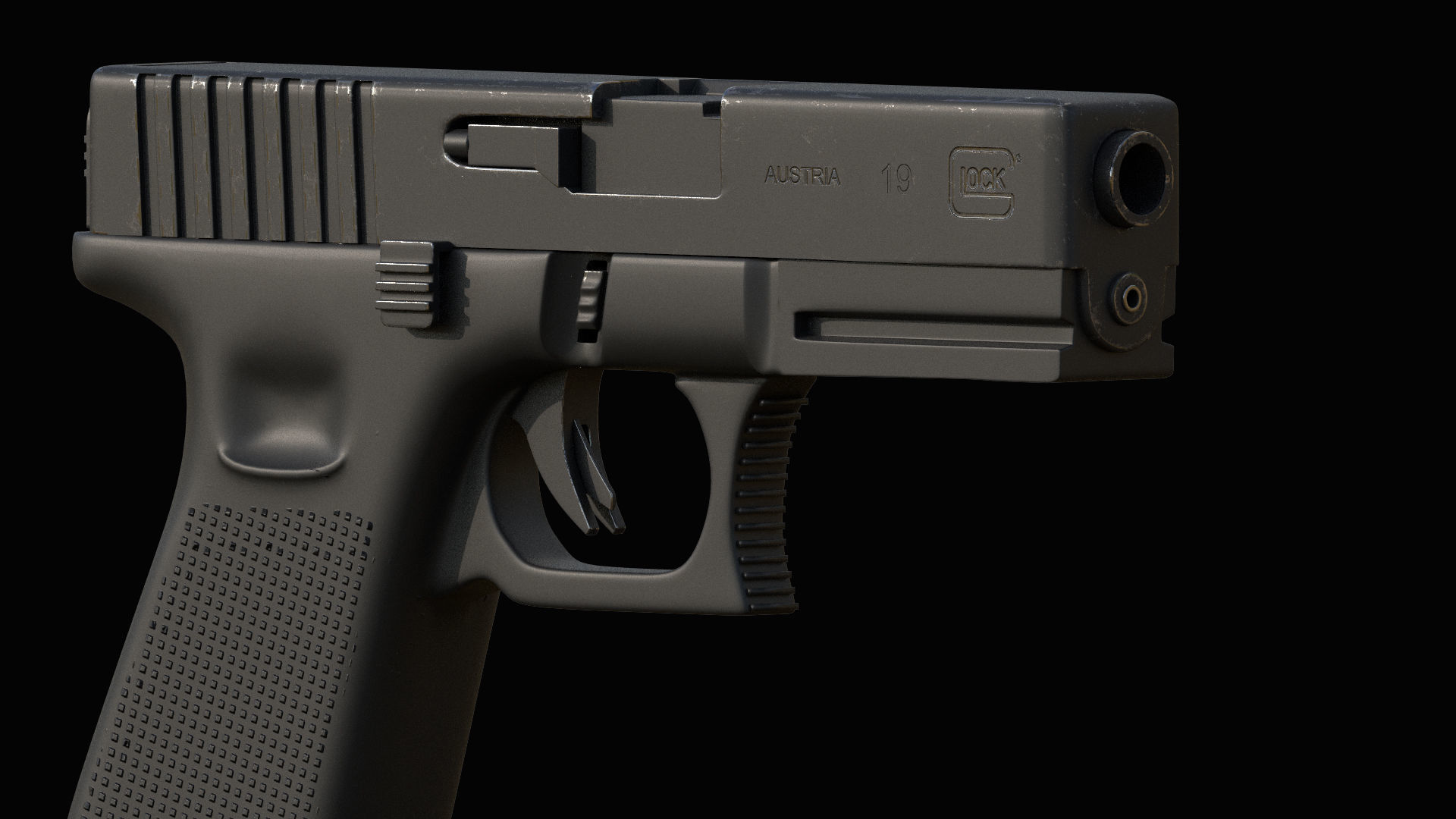 3D model gun side arm glock VR / AR / low-poly | CGTrader