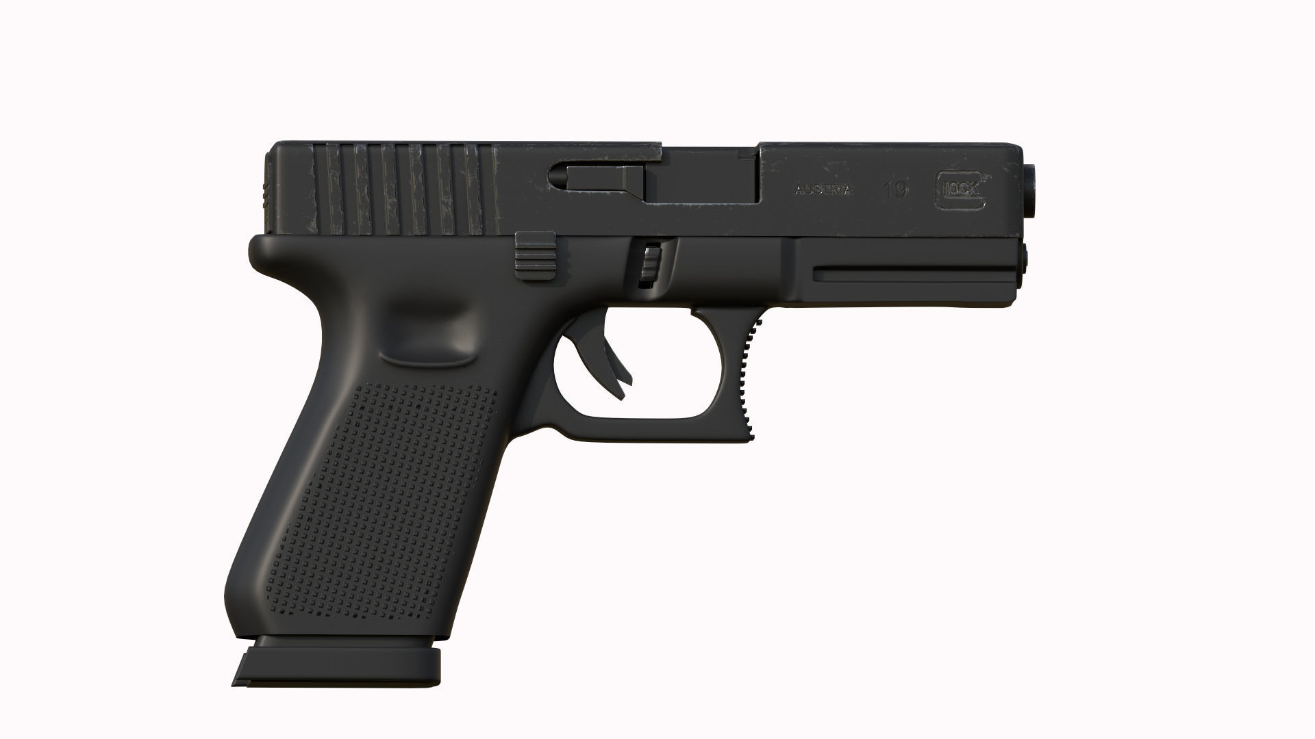 3D model gun side arm glock VR / AR / low-poly | CGTrader