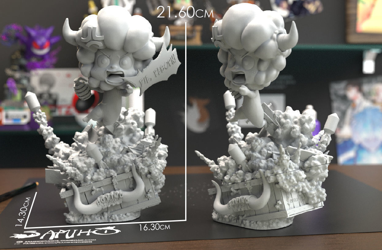SAMIHO STUDIOS - LAMBO EXPLOSION SCENE - STLs ready for printing 3D ...