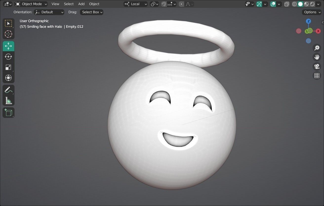 3D model Smiling face with Halo Animated Emoji Animated Emoji VR / AR ...