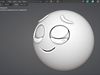 3D model Smiling face holding back Tears Animated Emoji VR / AR / low ...