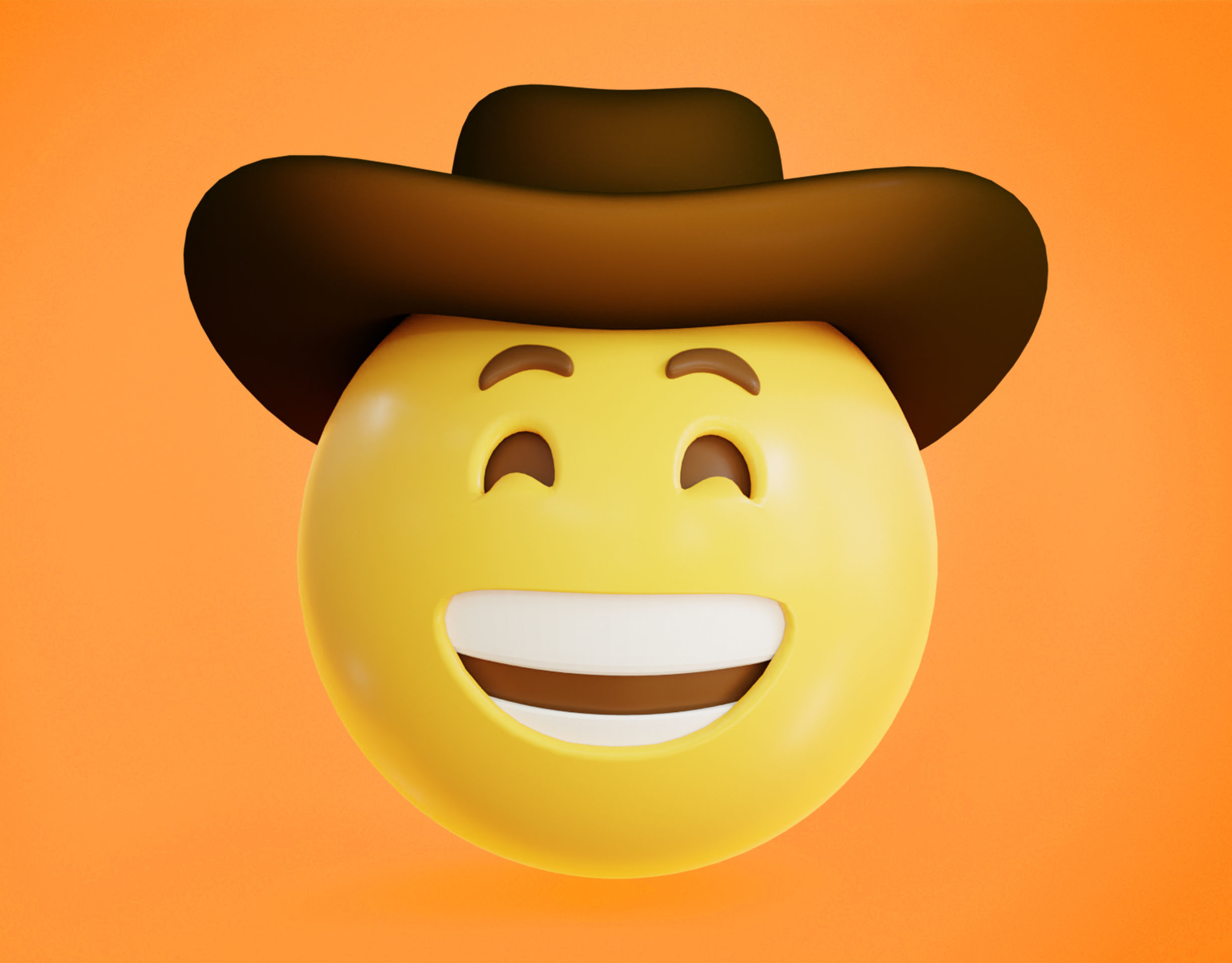 3D model Cowboy face Animated Emoji VR / AR / low-poly | CGTrader