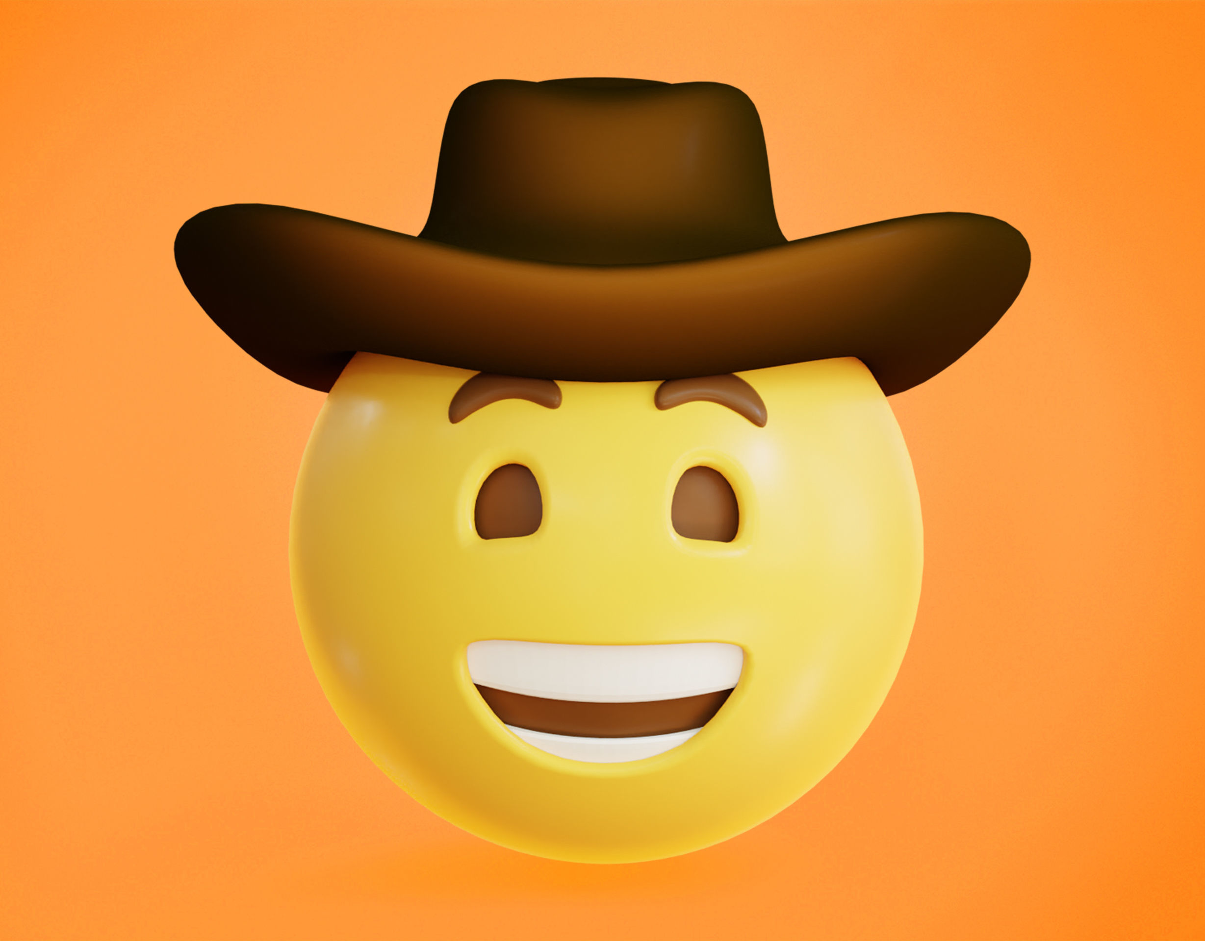 3D model Cowboy face Animated Emoji VR / AR / low-poly | CGTrader