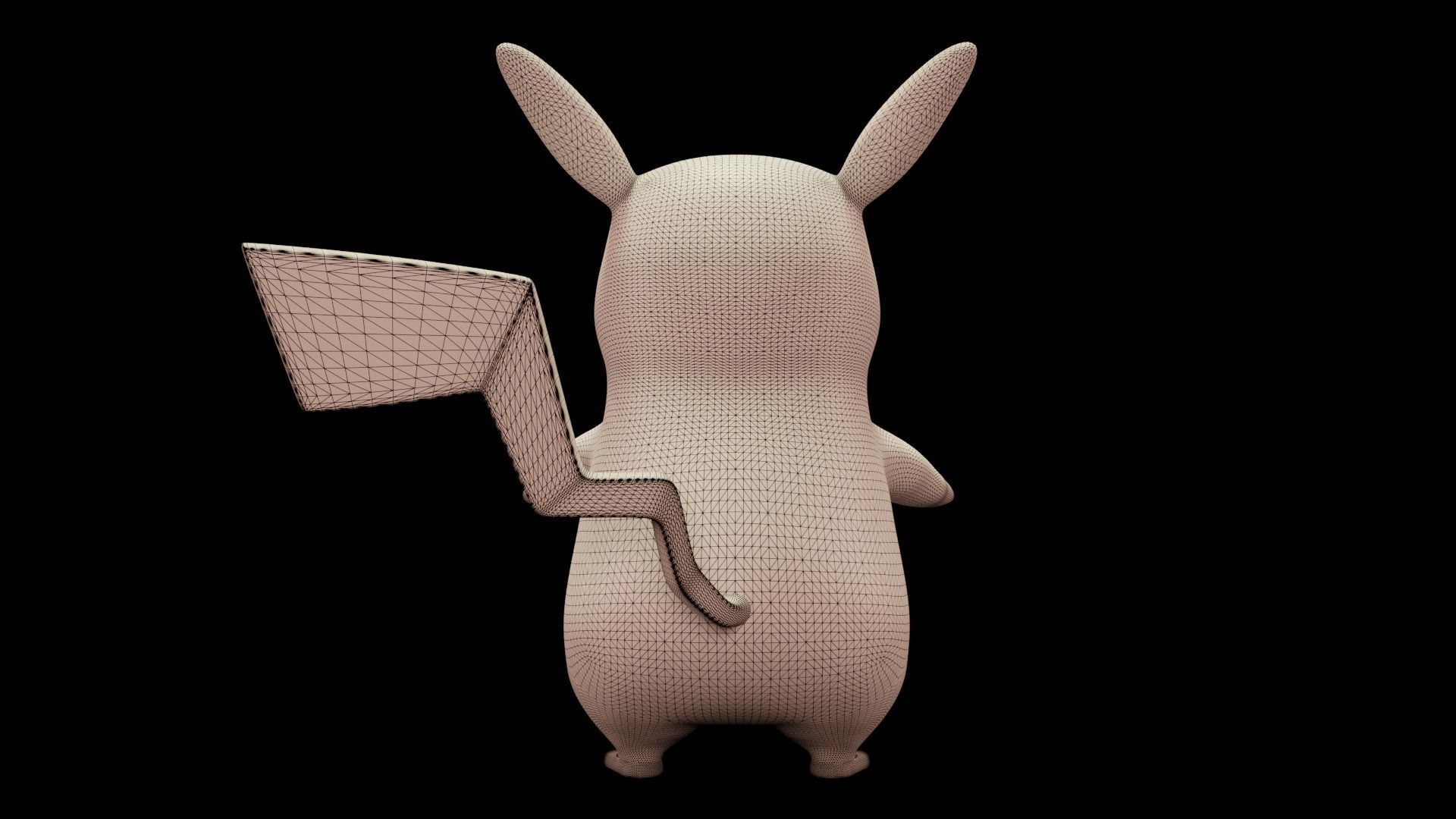 Pikachu Model With Fur 3D model rigged | CGTrader