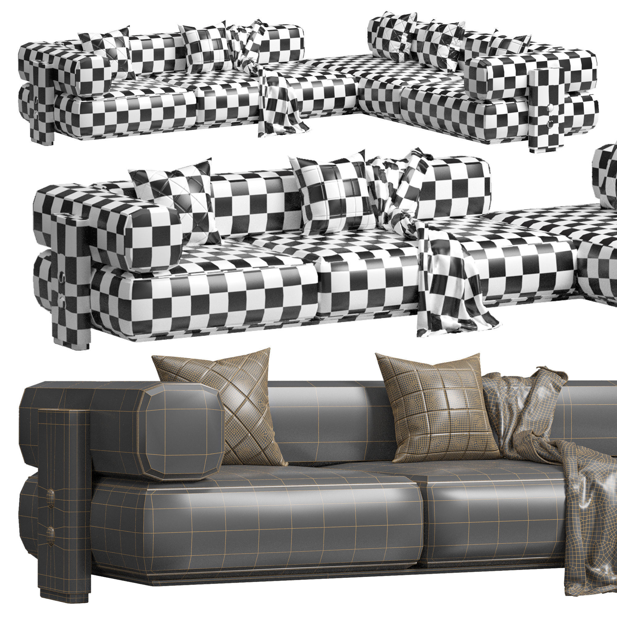 MODULAR SOFA BEVERLY By Mezzo Collection 3D model | CGTrader