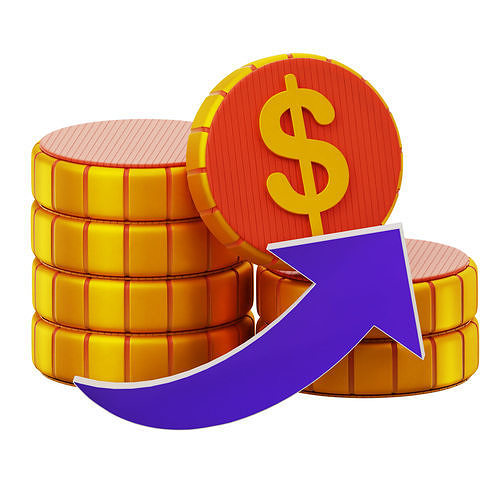 3D model 3D Profit Coin VR / AR / low-poly | CGTrader