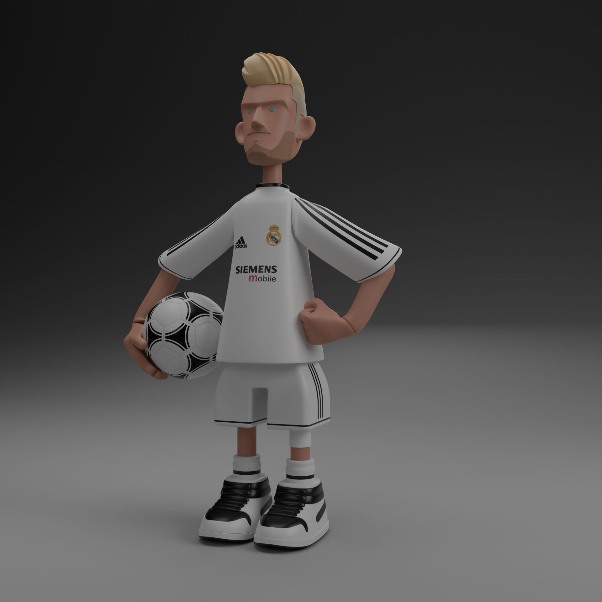 Character Beckham 3D model animated | CGTrader