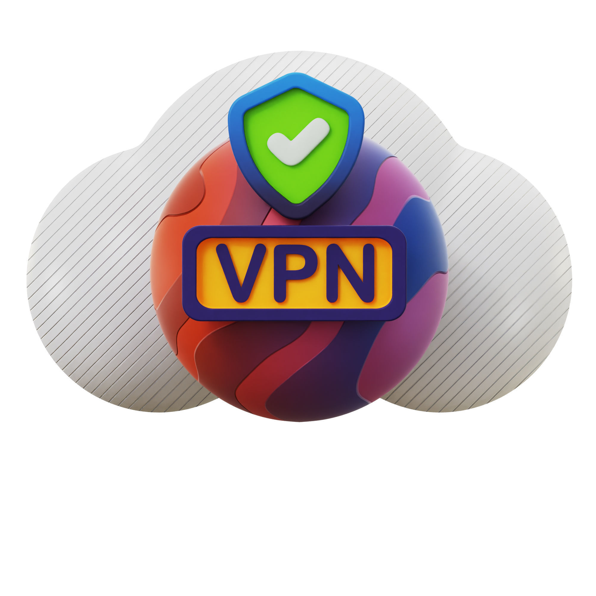3D model 3D Secure VPN VR / AR / low-poly | CGTrader