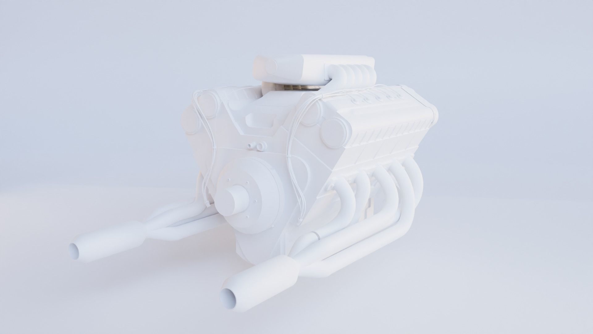 Highly-detailed V10 Engine 3D Model with Realistic Textures 3D model ...