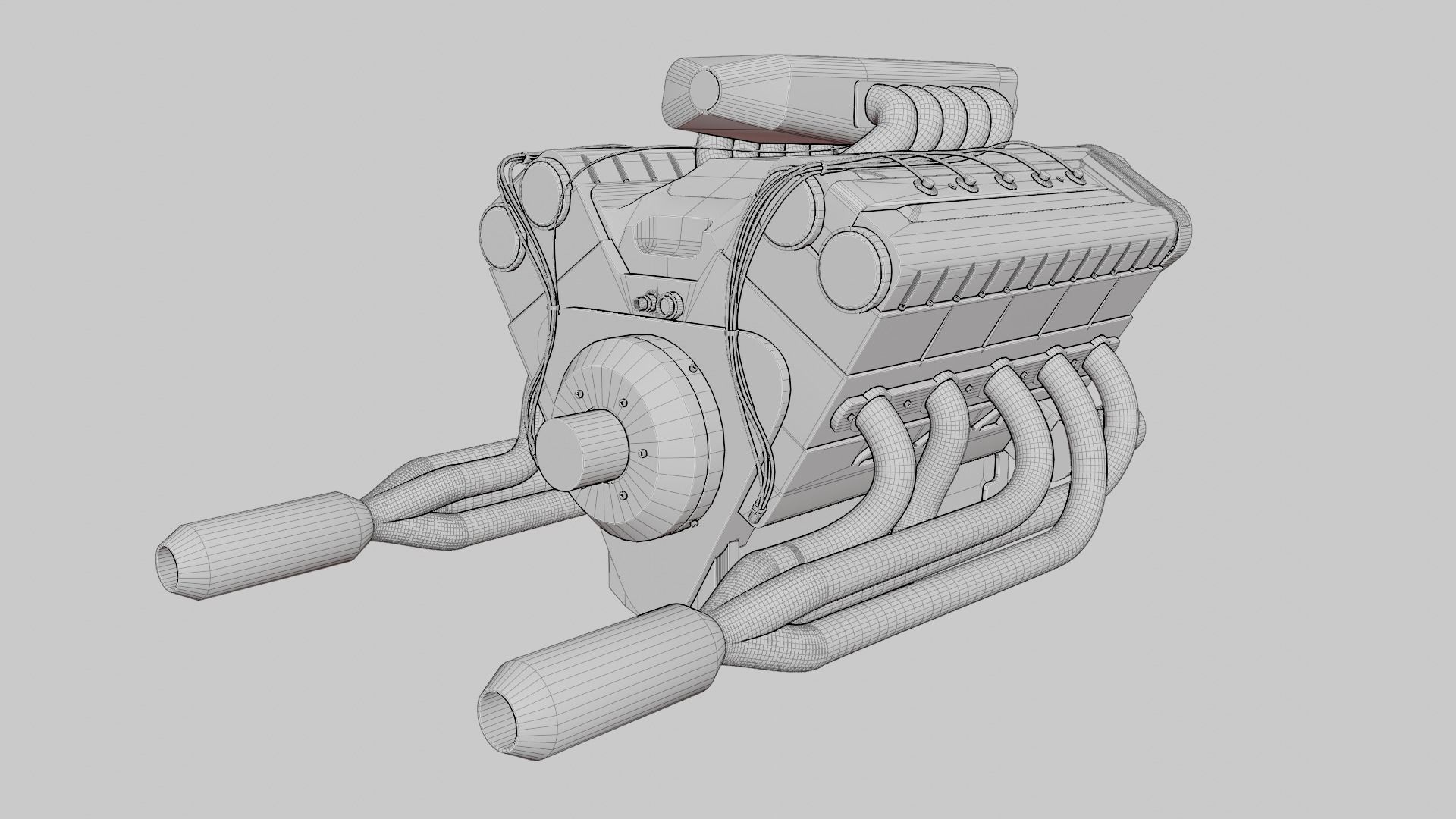 Highly-detailed V10 Engine 3D Model with Realistic Textures 3D model ...