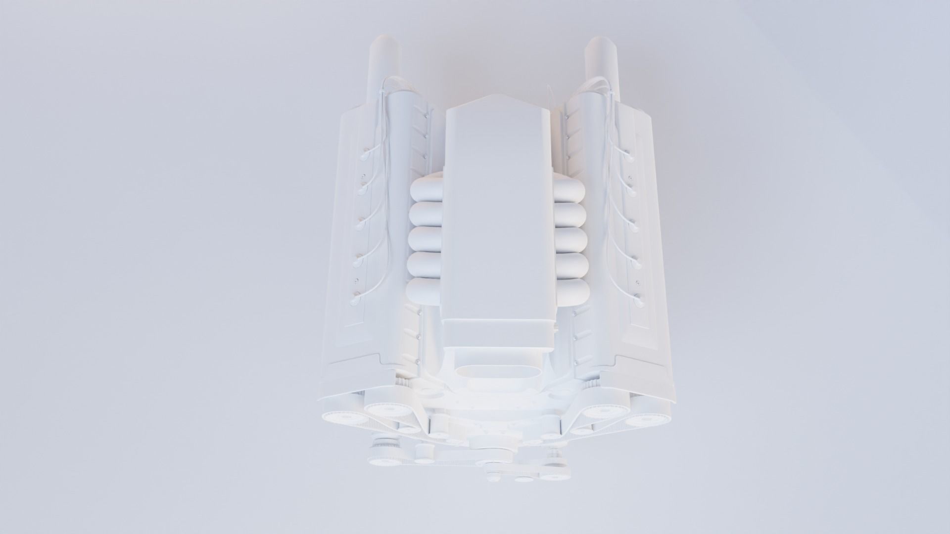 Highly-detailed V10 Engine 3D Model with Realistic Textures 3D model ...