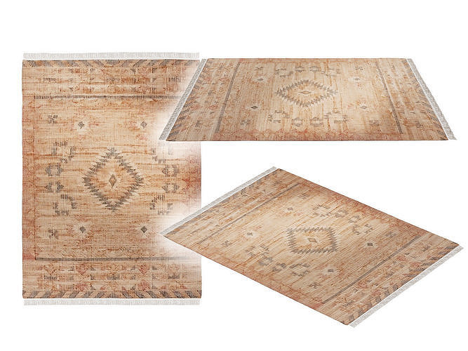 Worn effect carpet Navaja XXL 3D model | CGTrader
