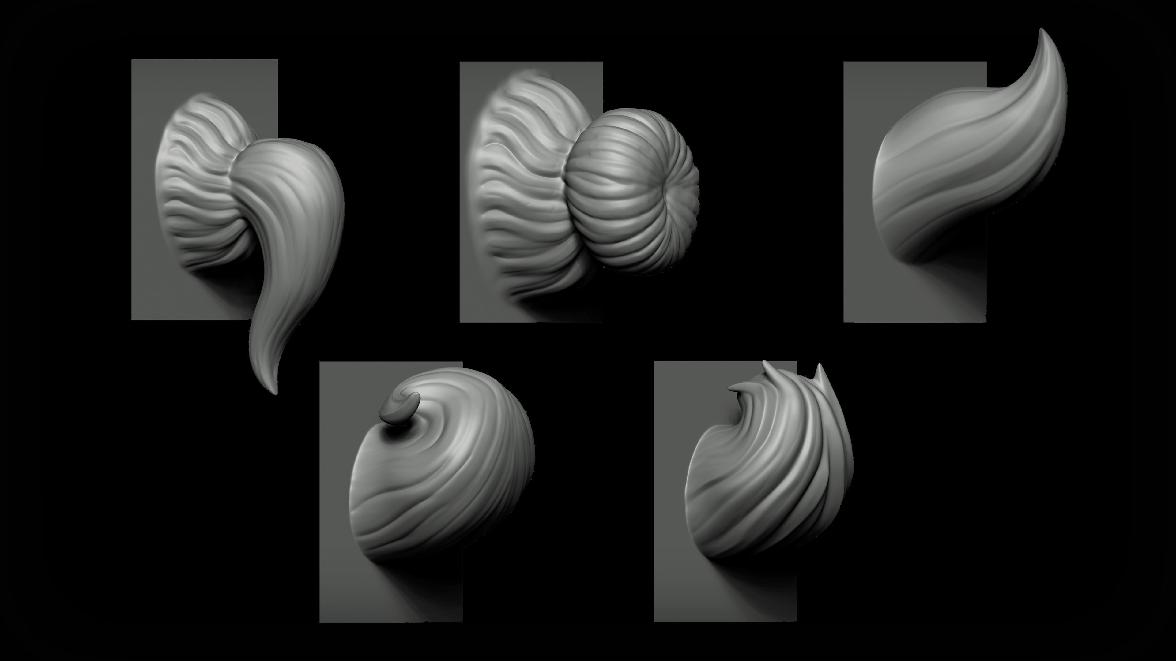 Zbrush Blender Stylized Hair and Fur 80 Brushes Bundle Texture | CGTrader