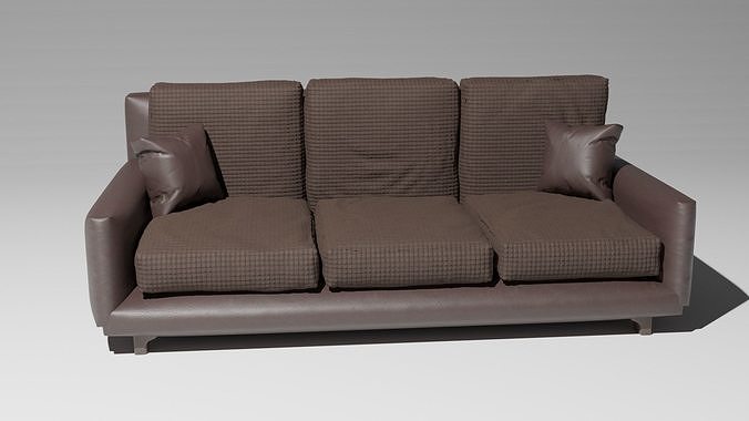 Leather sofa free 3D model | CGTrader