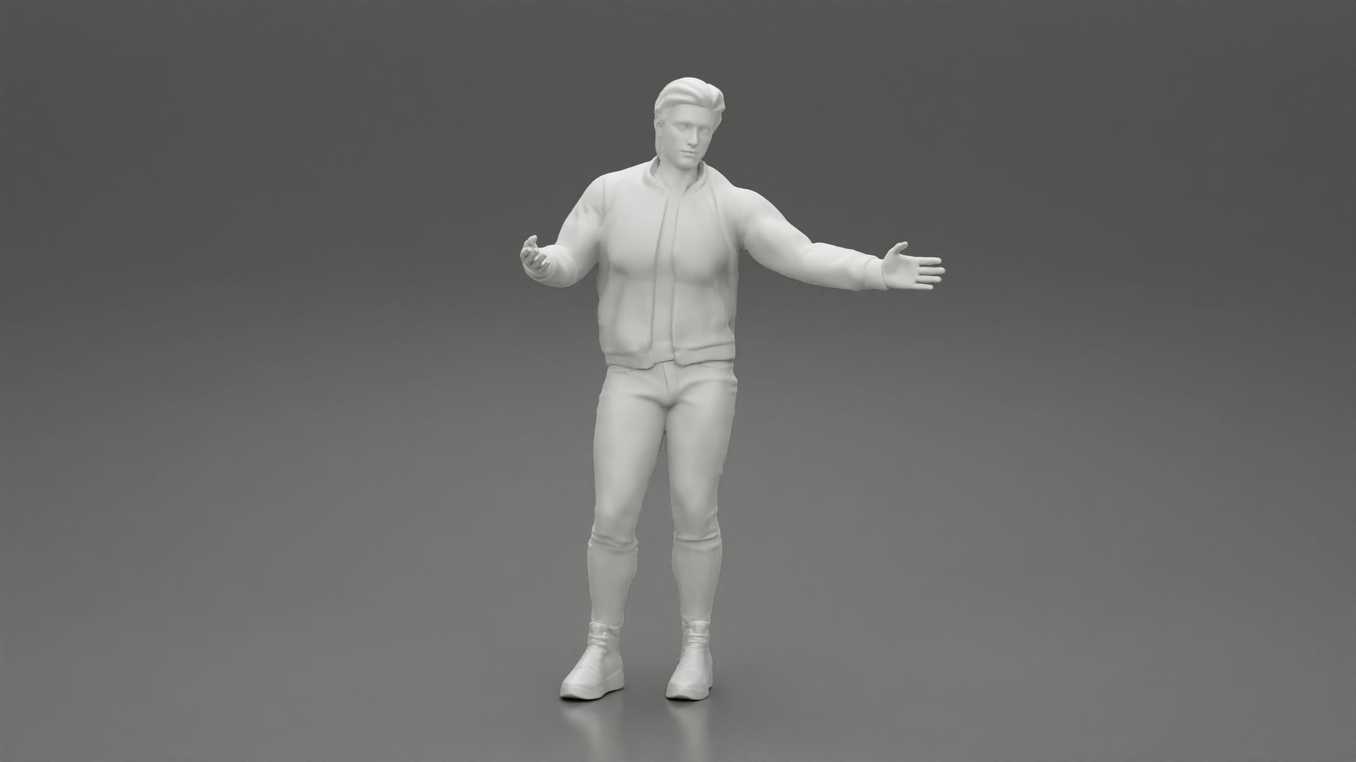 young man standing and explaining with hands 3D model 3D printable ...