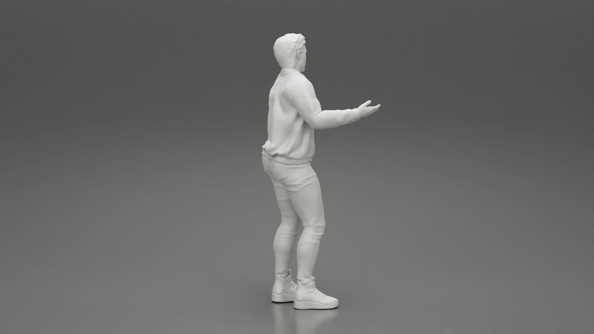 young man standing and explaining with hands 3D model 3D printable ...