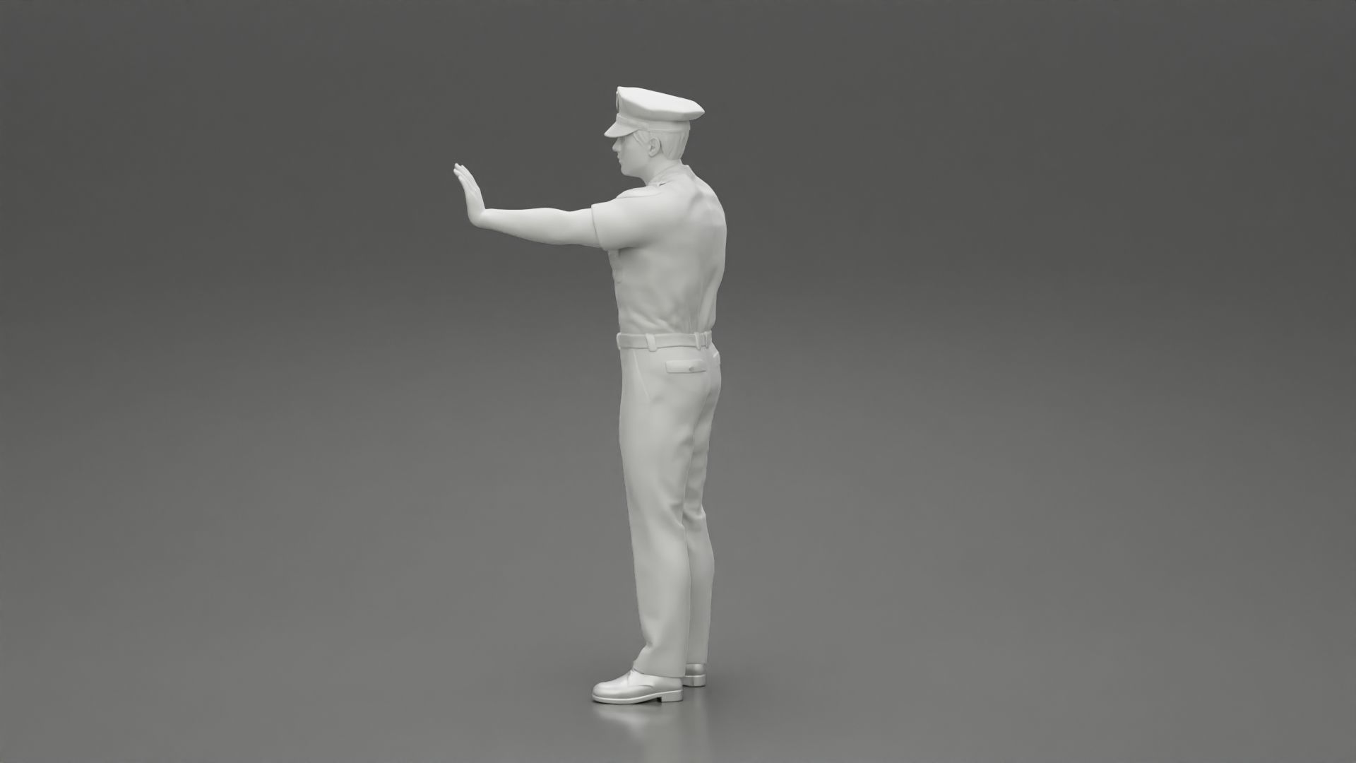 police officer policeman stop hand 3D model 3D printable | CGTrader