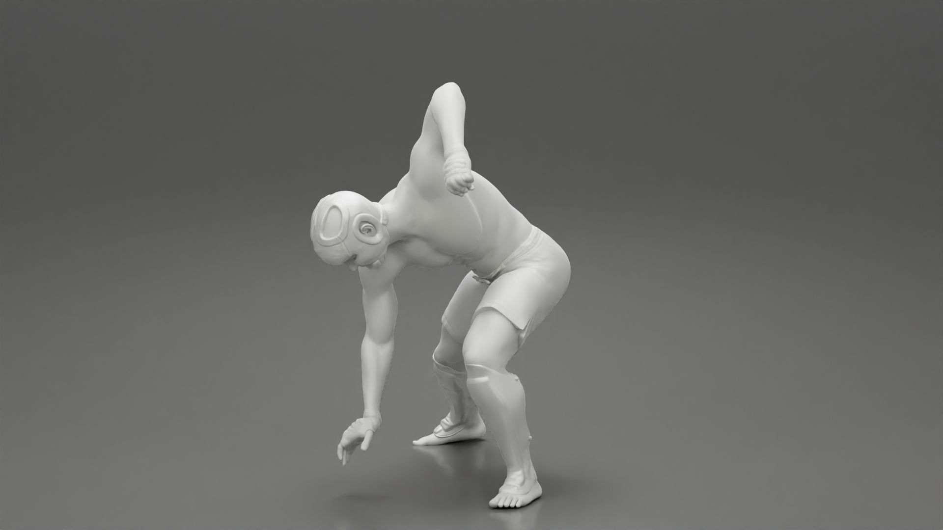 mma fighter player in a fighting pose 3D model 3D printable | CGTrader