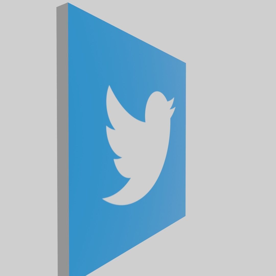 3D model Twitter icon VR / AR / low-poly | CGTrader
