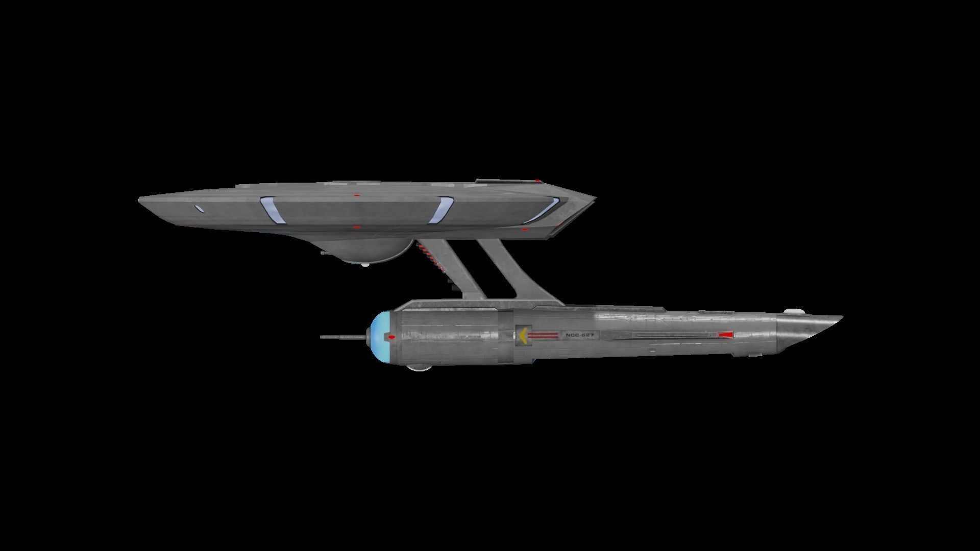 3D model Star Trek USS Archer NCC-627 Starship VR / AR / low-poly ...