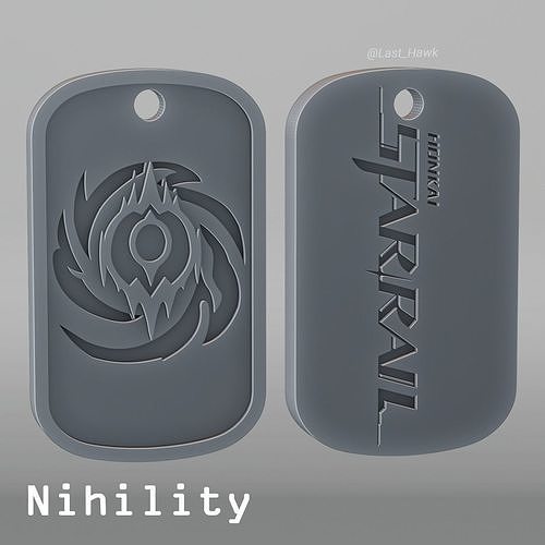 Nihility dogtag Honkai Star Rail 3D model 3D printable | CGTrader
