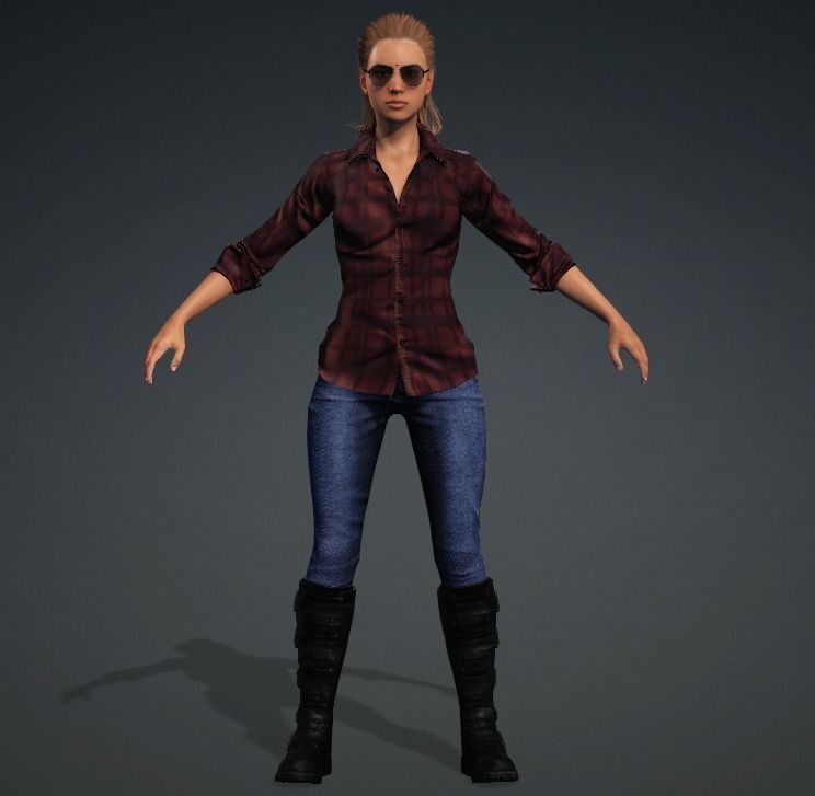 3D model Glory - Female Rigged 3d Character VR / AR / low-poly | CGTrader