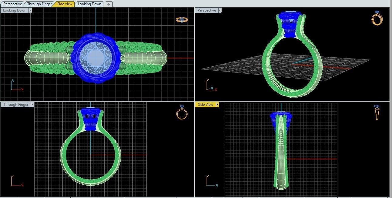 braid solitaire ring 3D model | CGTrader