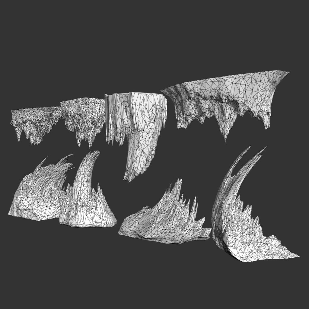 3D model Low poly Curve Ice Spike 230503 VR / AR / low-poly | CGTrader