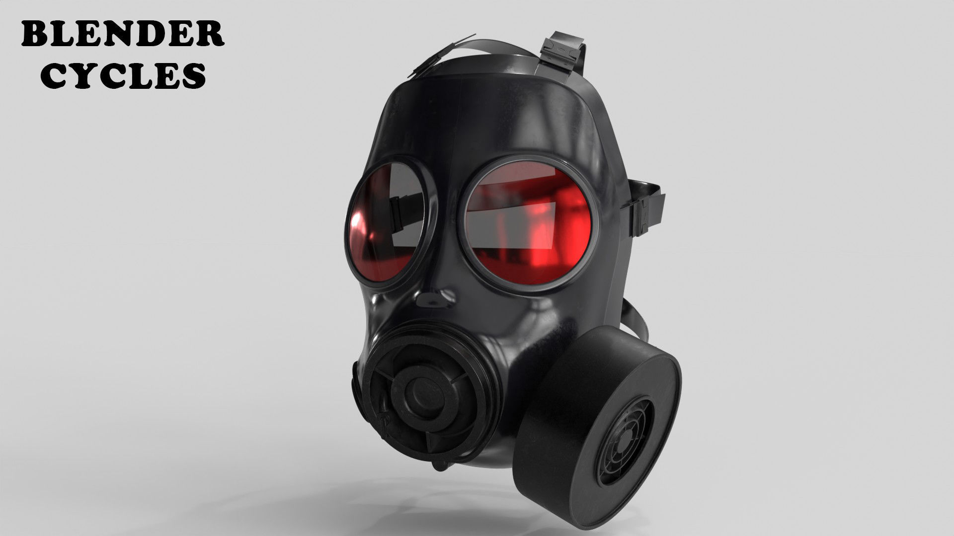 3D model Gas Mask Red Mirrored VR / AR / low-poly | CGTrader