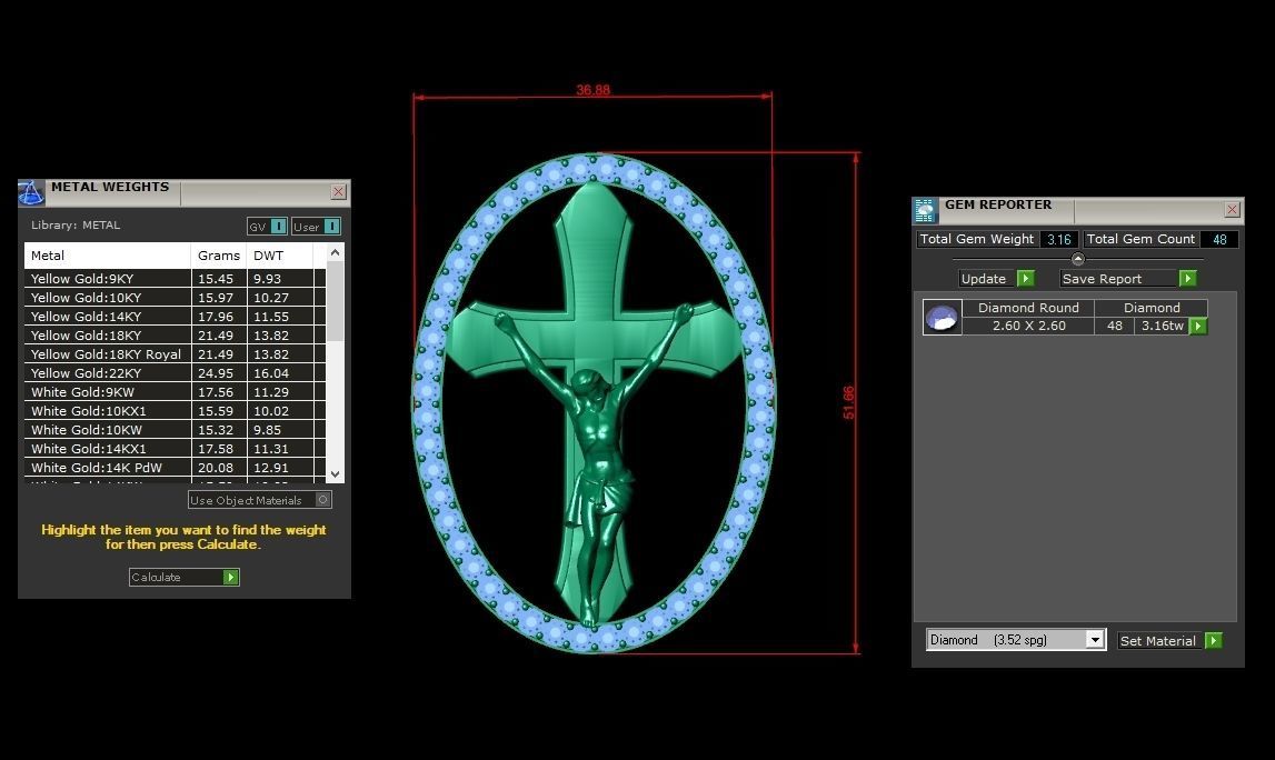 Cross Jesus Christ Pendant Cad P7 3D model 3D printable | CGTrader