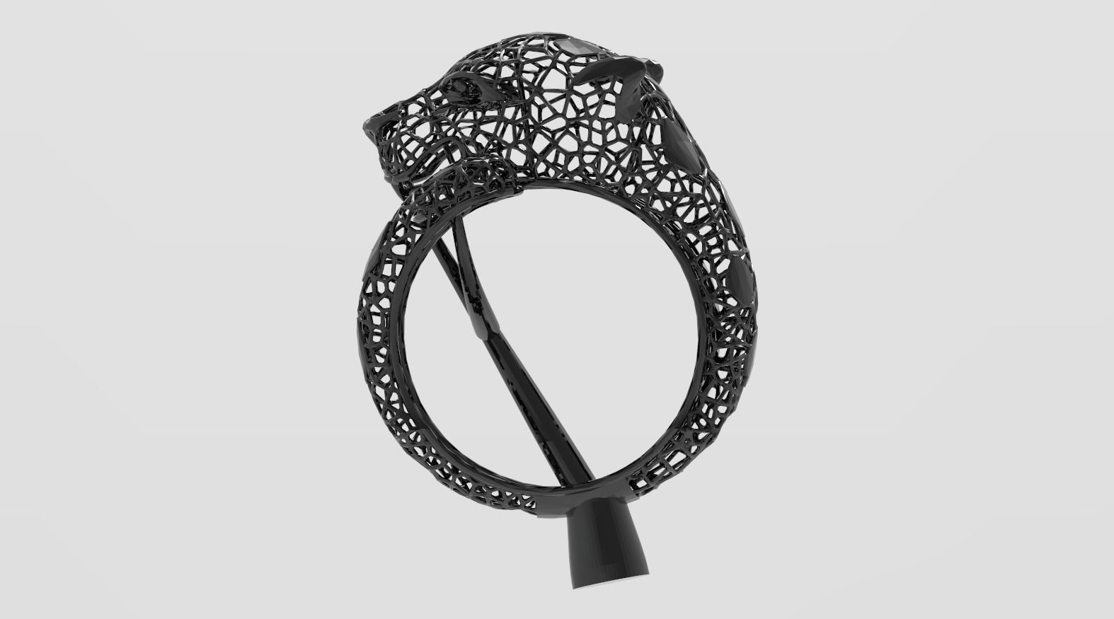 tiger pantera ring 3D model 3D printable | CGTrader