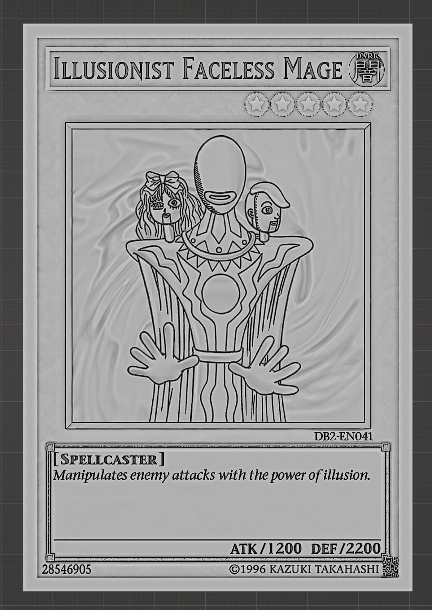 illusionist faceless mage - mage - yugioh 3D model 3D printable | CGTrader