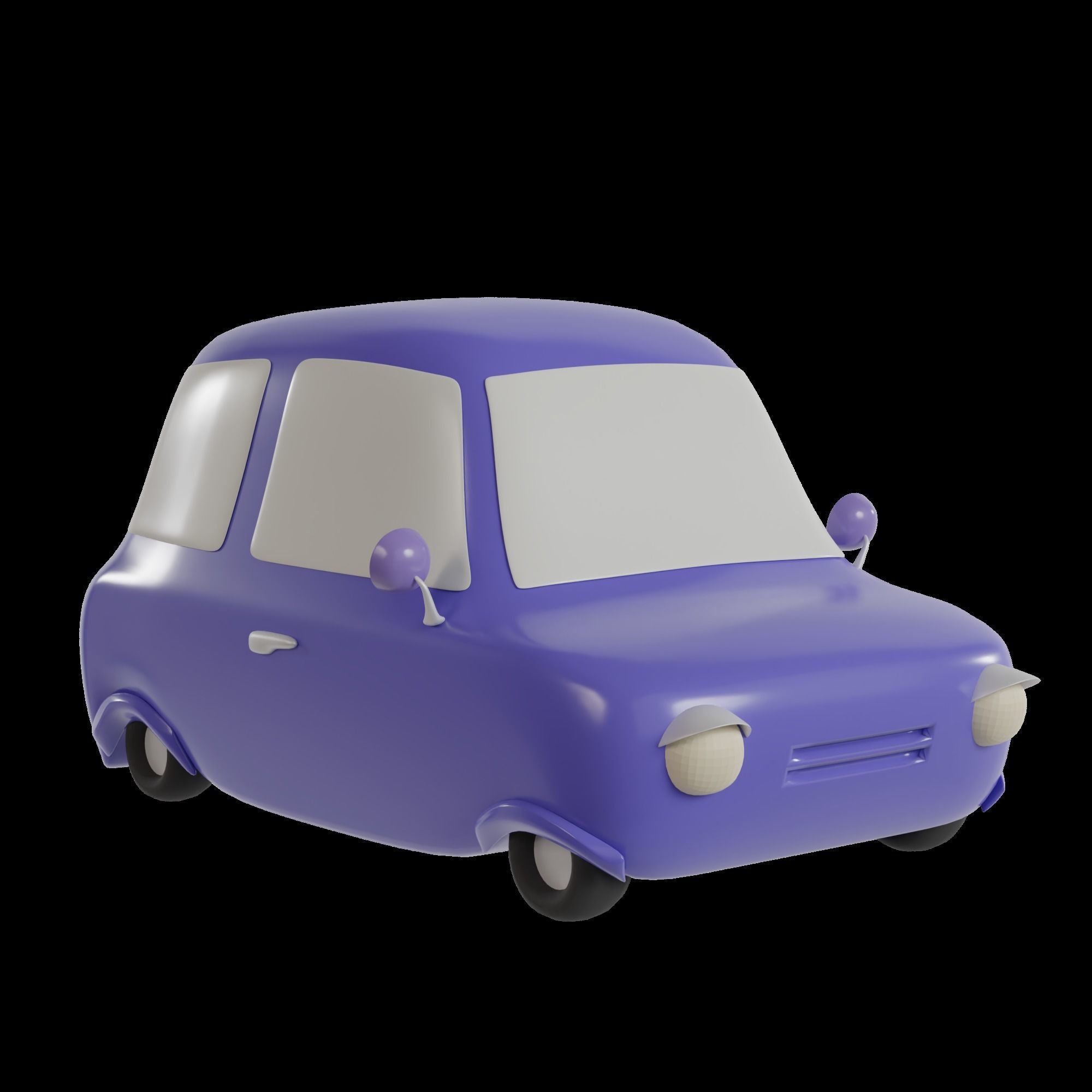 Car cartoon Character 3D model | CGTrader