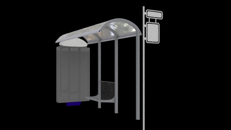 Bus stop free 3D model | CGTrader