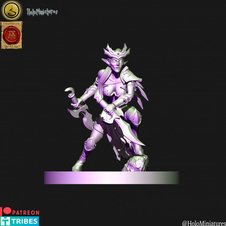 Dark elf witches unit 3D model 3D printable | CGTrader