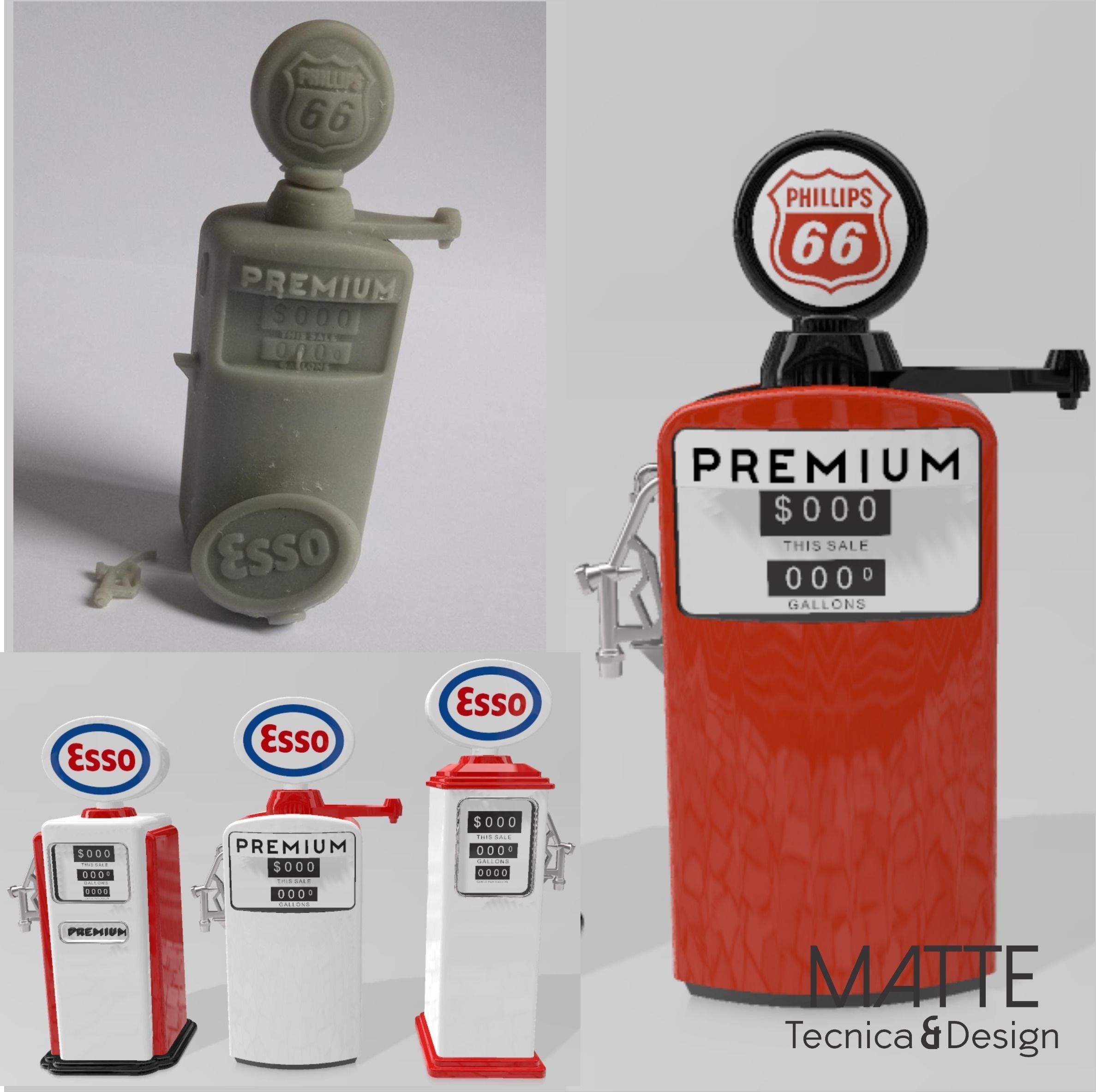 PACK OF 03 VINTAGE PETROL GAS FUEL PUMPS FOR DIORAMAS 3D model 3D ...