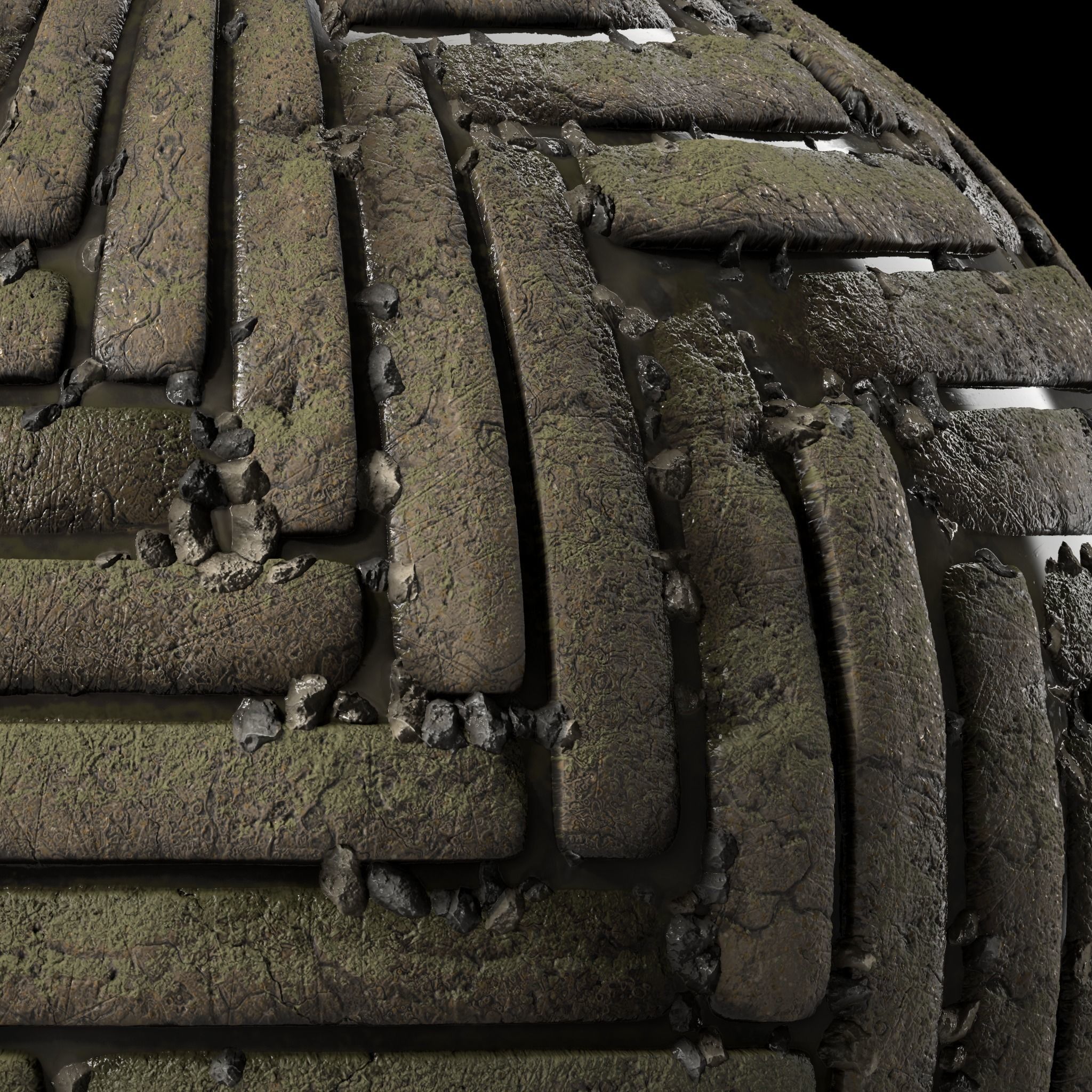 Texture Pavement Materials 31- Paving By Water and Mud 4k Seamless ...