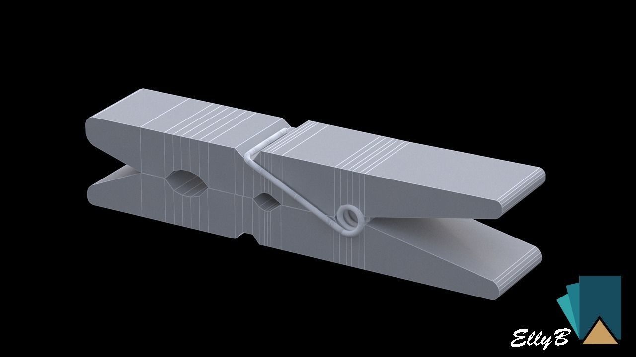 Simple clothespin 3D model | CGTrader