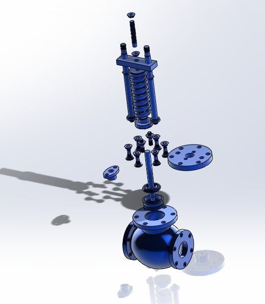 Spring relief valve 3D model 3D printable | CGTrader