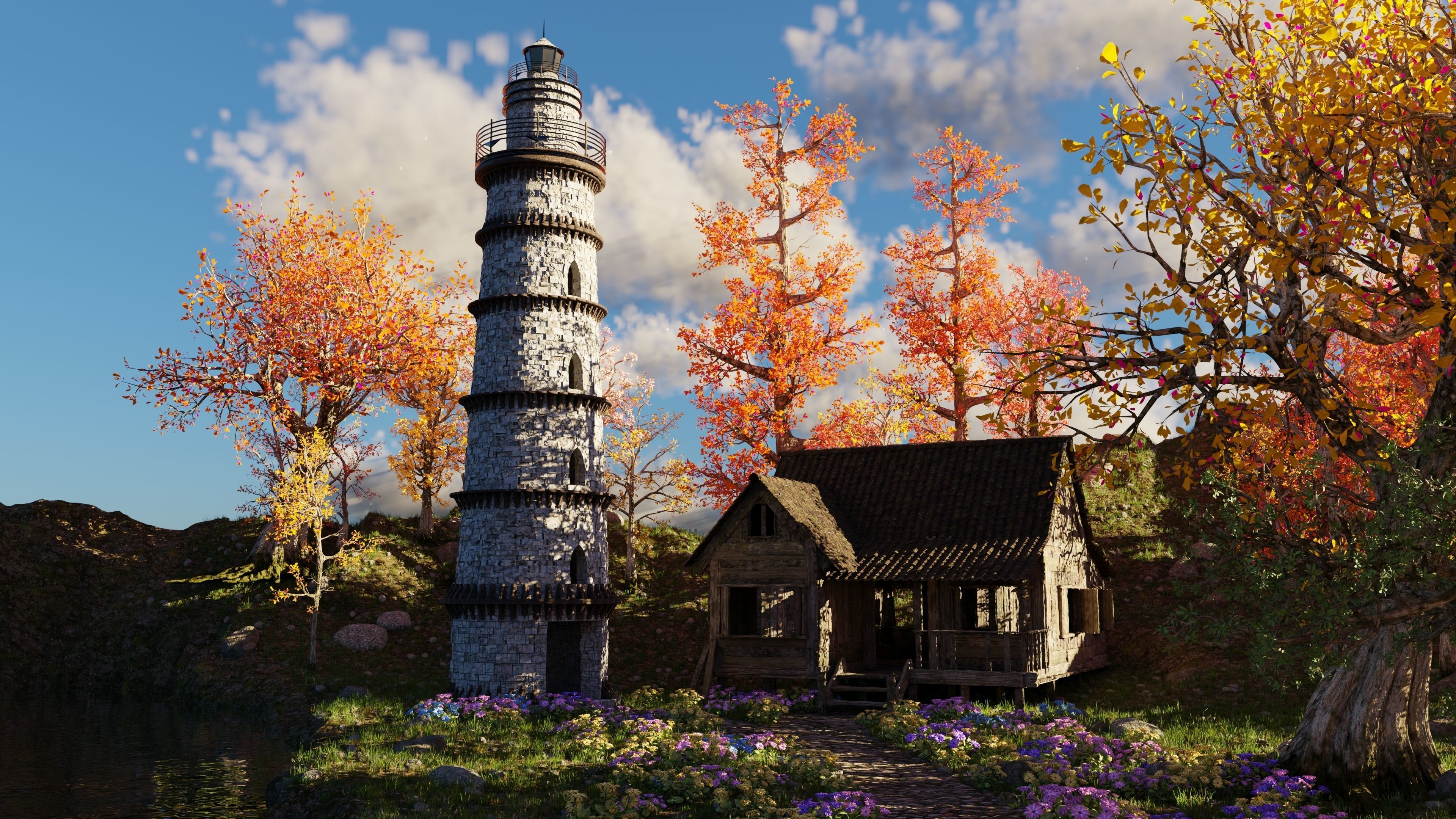 Tower Scene 3D model | CGTrader