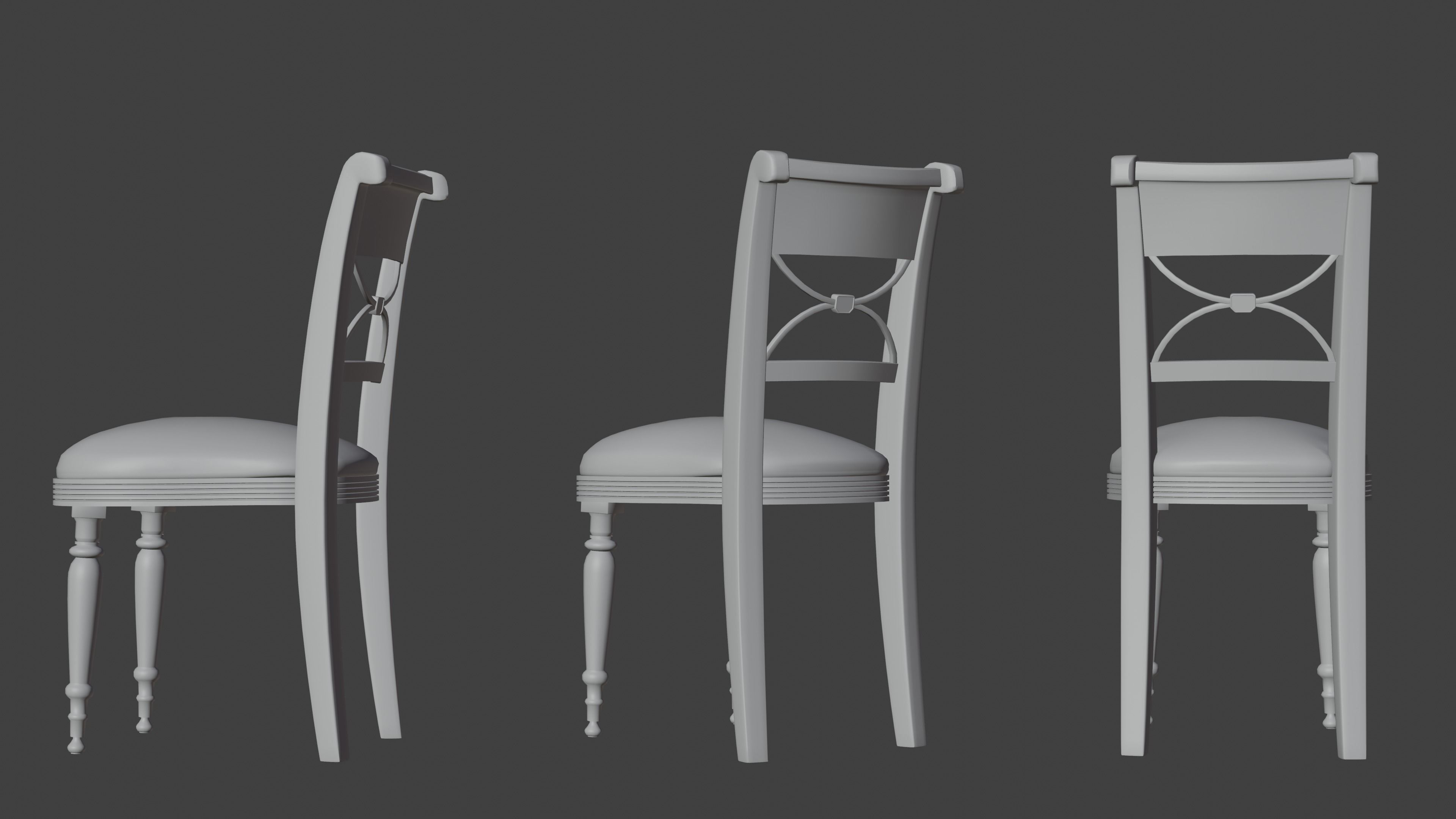 3D model Classic Vintage Chair Low-Poly VR / AR / low-poly | CGTrader