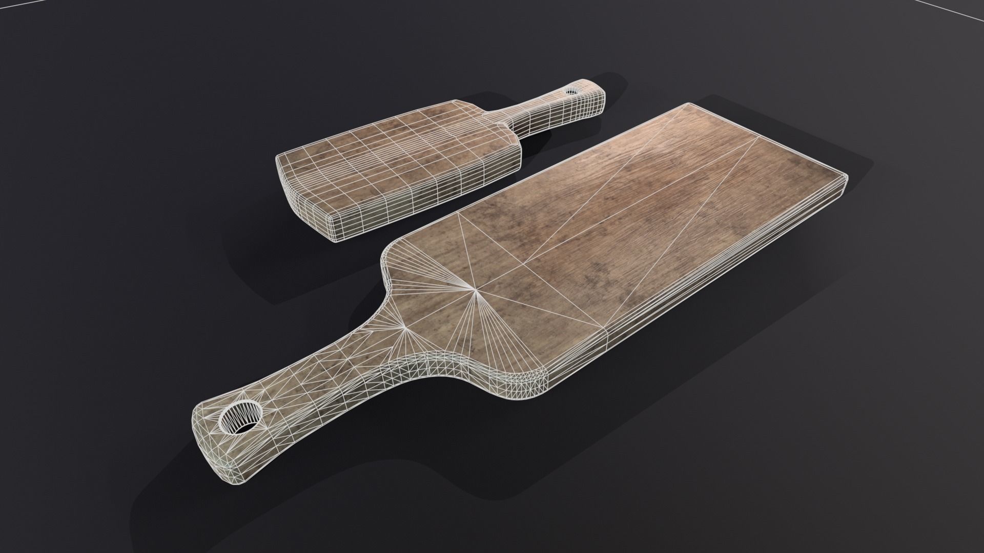 3D model Medieval Cutting Board - Wood Cutting Board VR / AR / low-poly ...