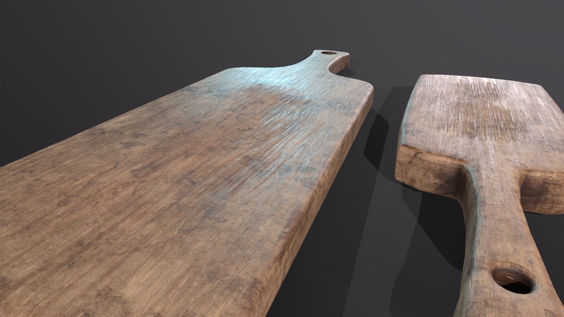 3D model Medieval Cutting Board - Wood Cutting Board VR / AR / low-poly ...