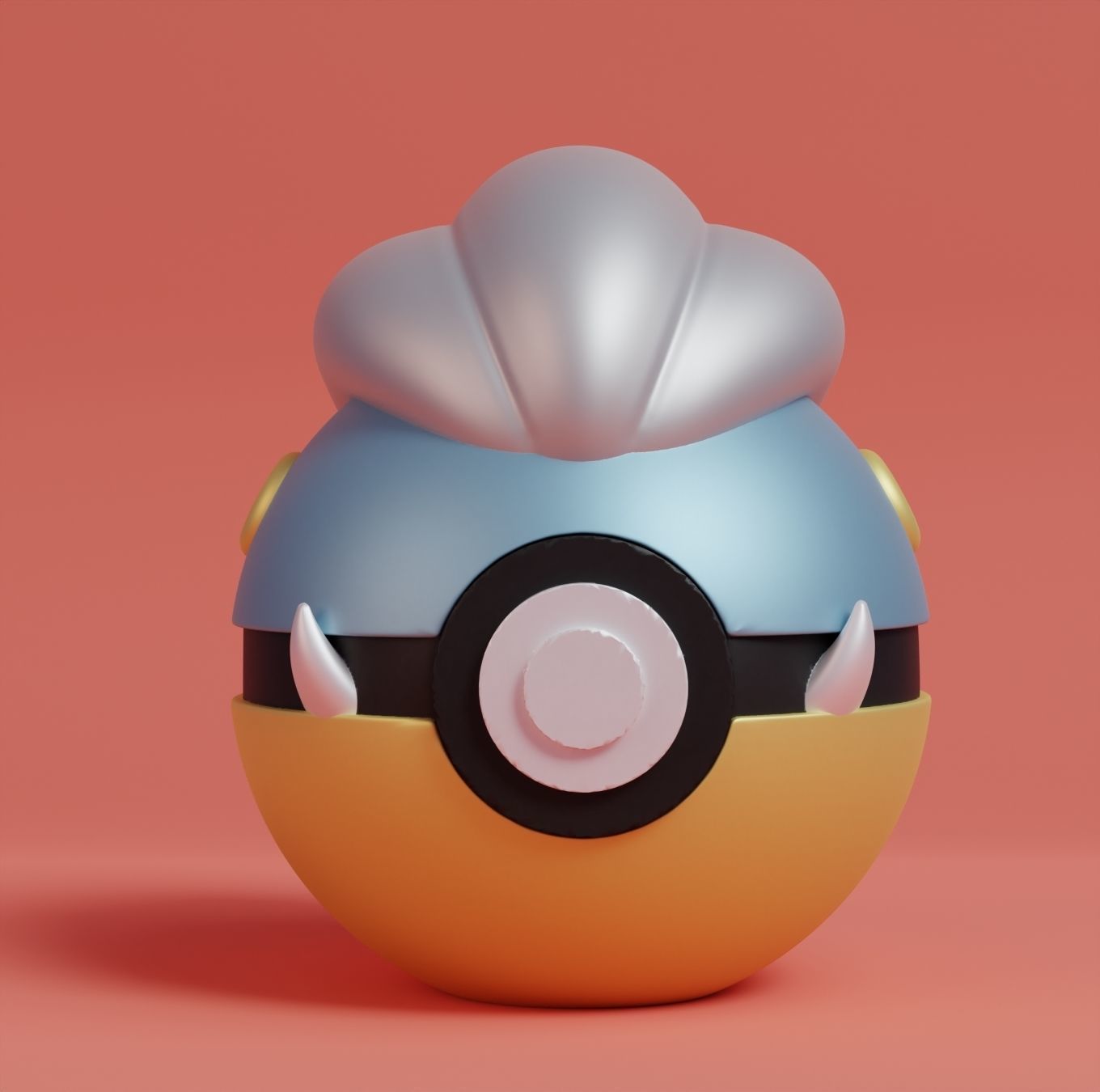Pokemon Bagon Shelgon Salamence Pokeball 3D model 3D printable | CGTrader