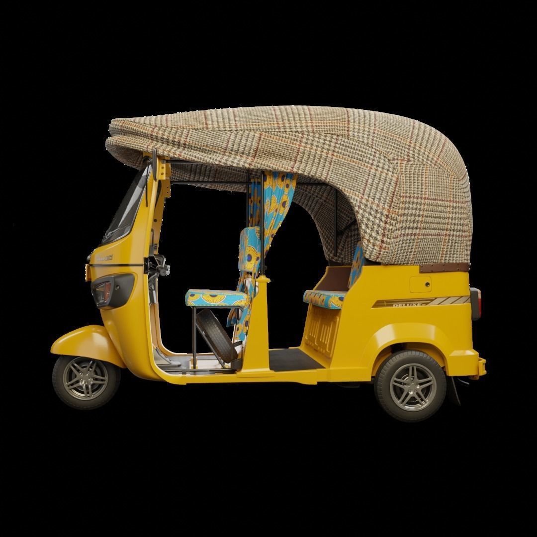 3D model TRICYCLE - RICKSHAW - PIAGGIO 3D MODEL VR / AR / low-poly ...