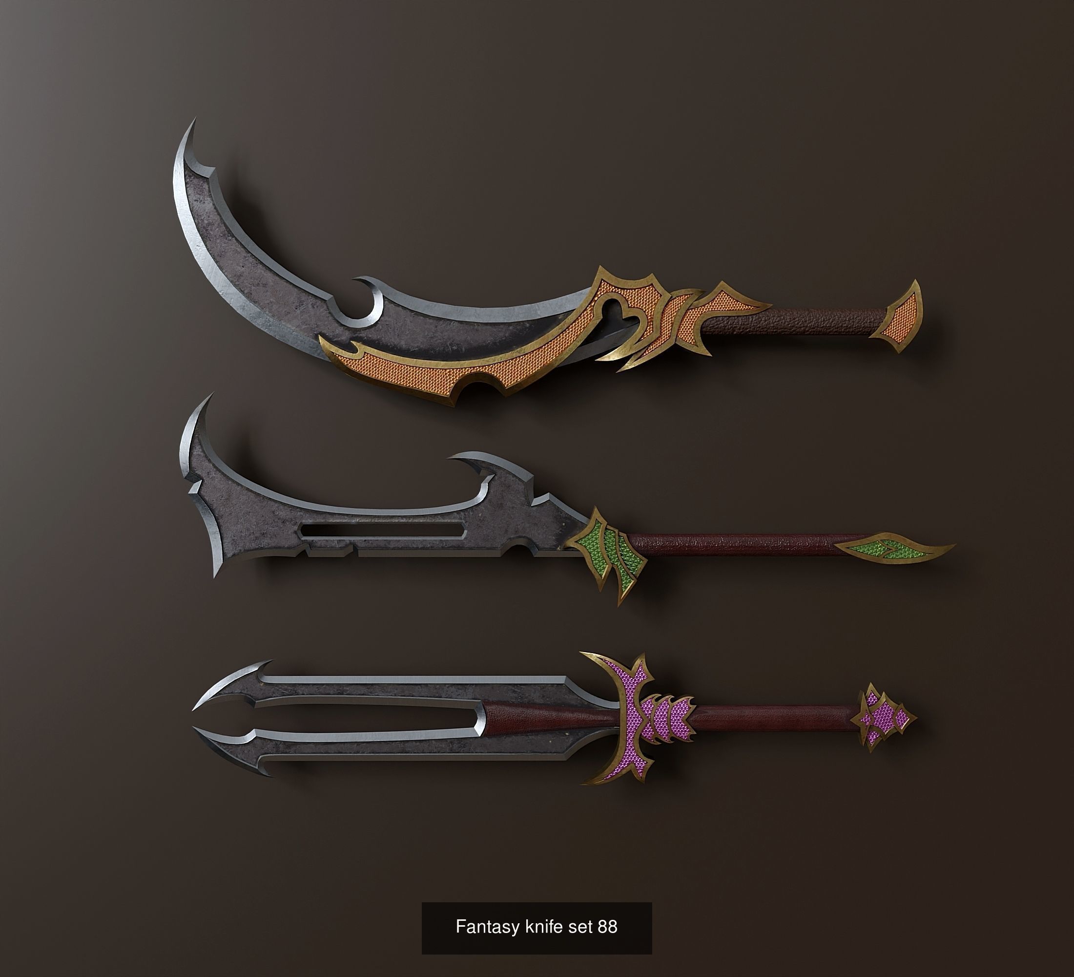 Collection of fantasy combat weapons 2 | CGTrader