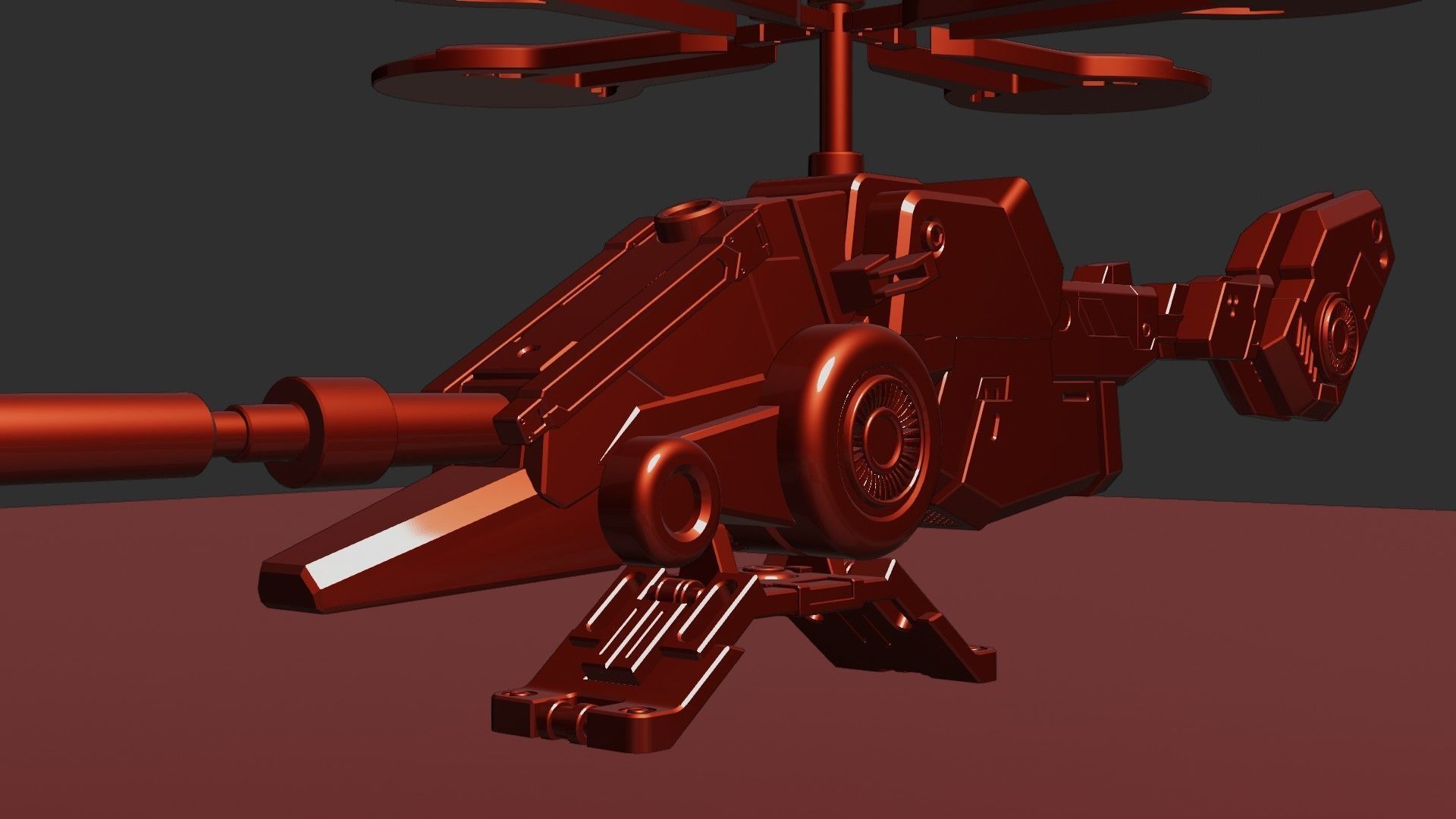 Sci-fi Fighter Helicopter 3D model | CGTrader