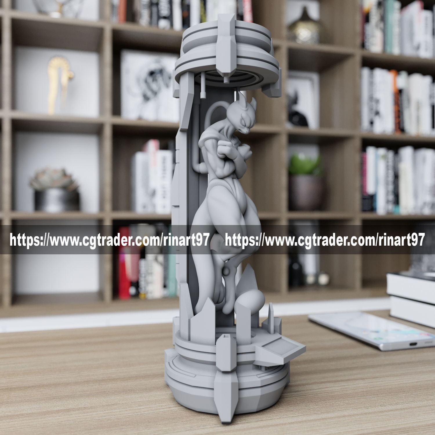 mewtwo in the lab from pokemon 3D model 3D printable | CGTrader