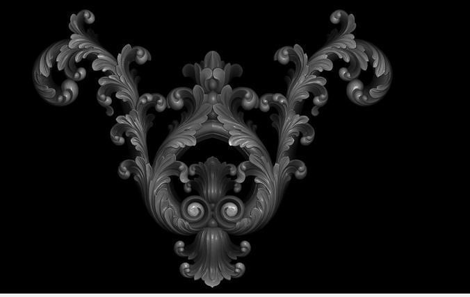 classic ceiling corner flower 3D model 3D printable | CGTrader