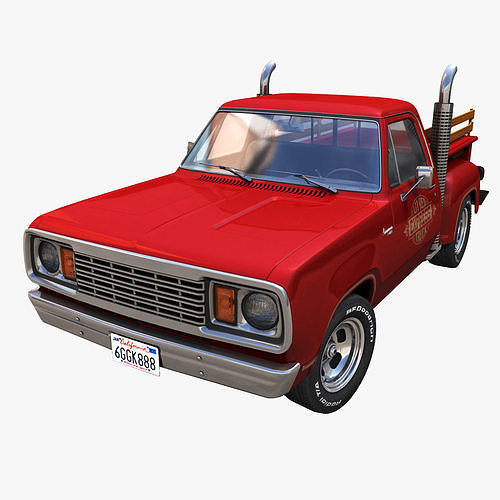 3D model 1976 Dodge Lil Red Express truck VR / AR / low-poly | CGTrader